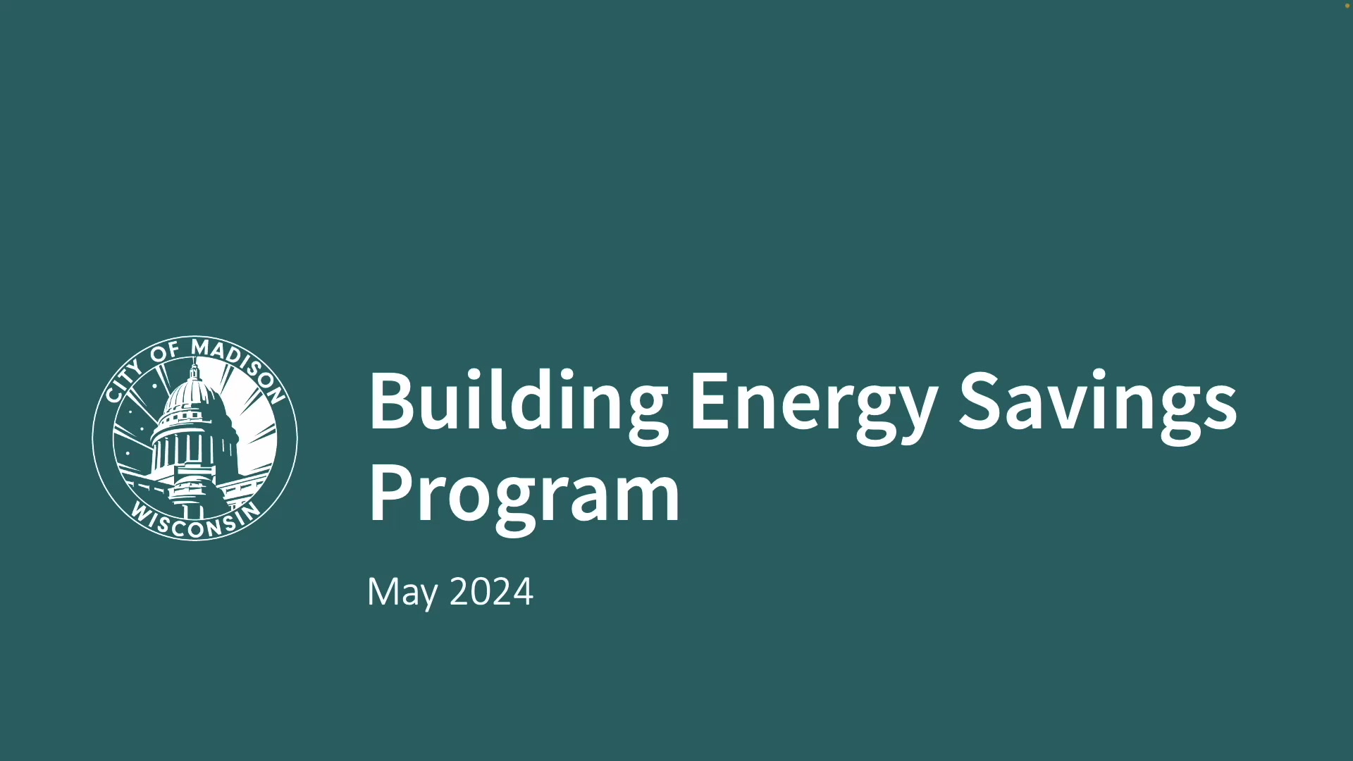 Building Energy Savings Program