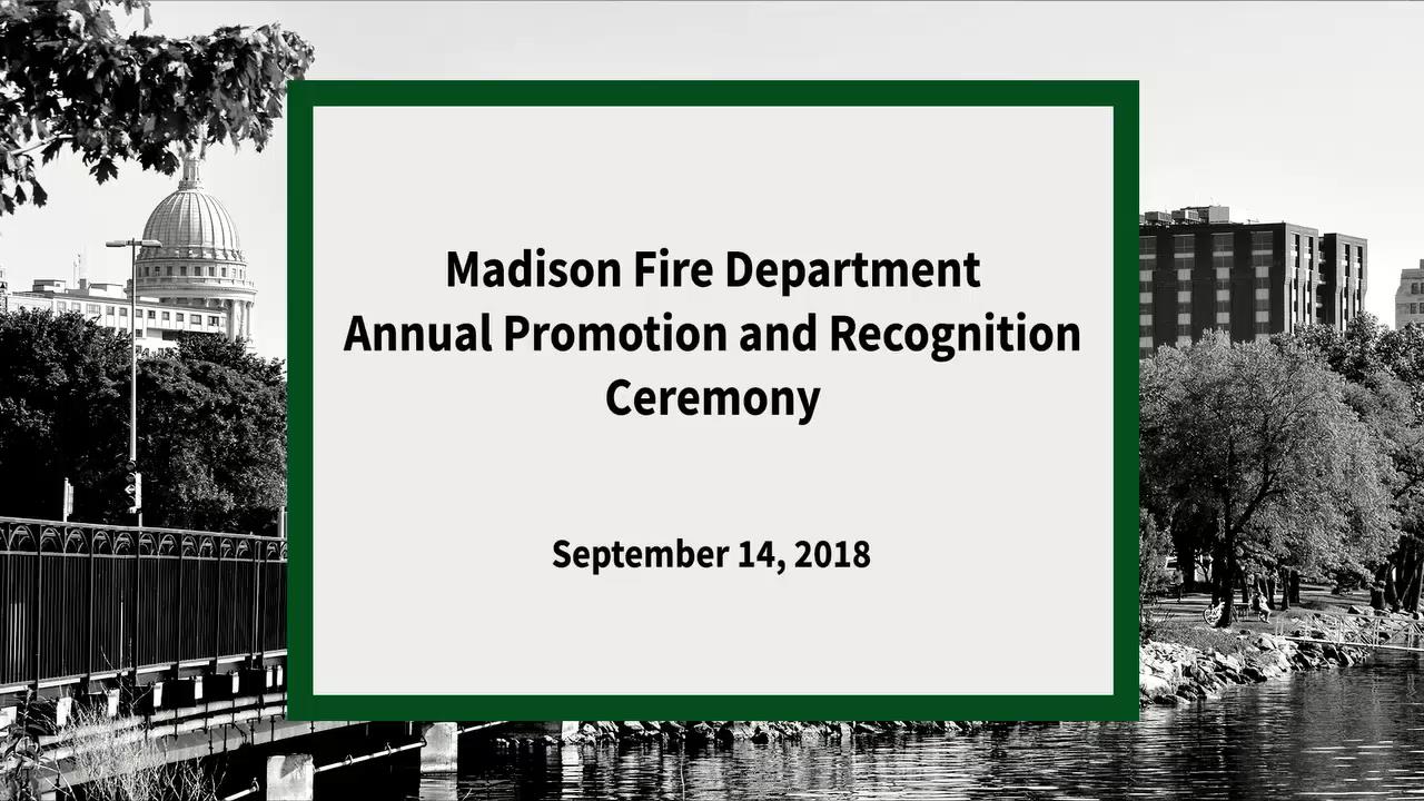 Madison Fire Department Annual Promotion and Recognition Ceremony