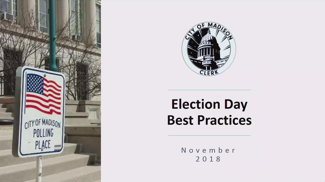 November General Election Training Webinar 10/8/2018