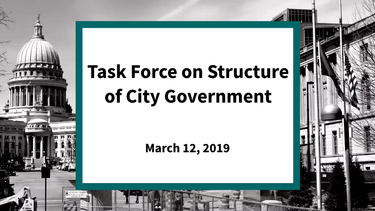 Task Force on Government Structure: Meeting of March 12, 2019