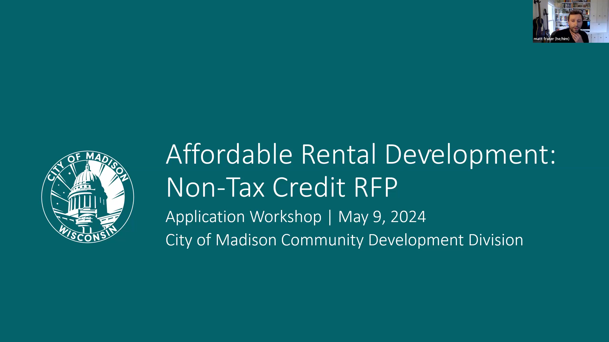 Application Workshop | Affordable Rental Development: Non-Tax Credit RFP